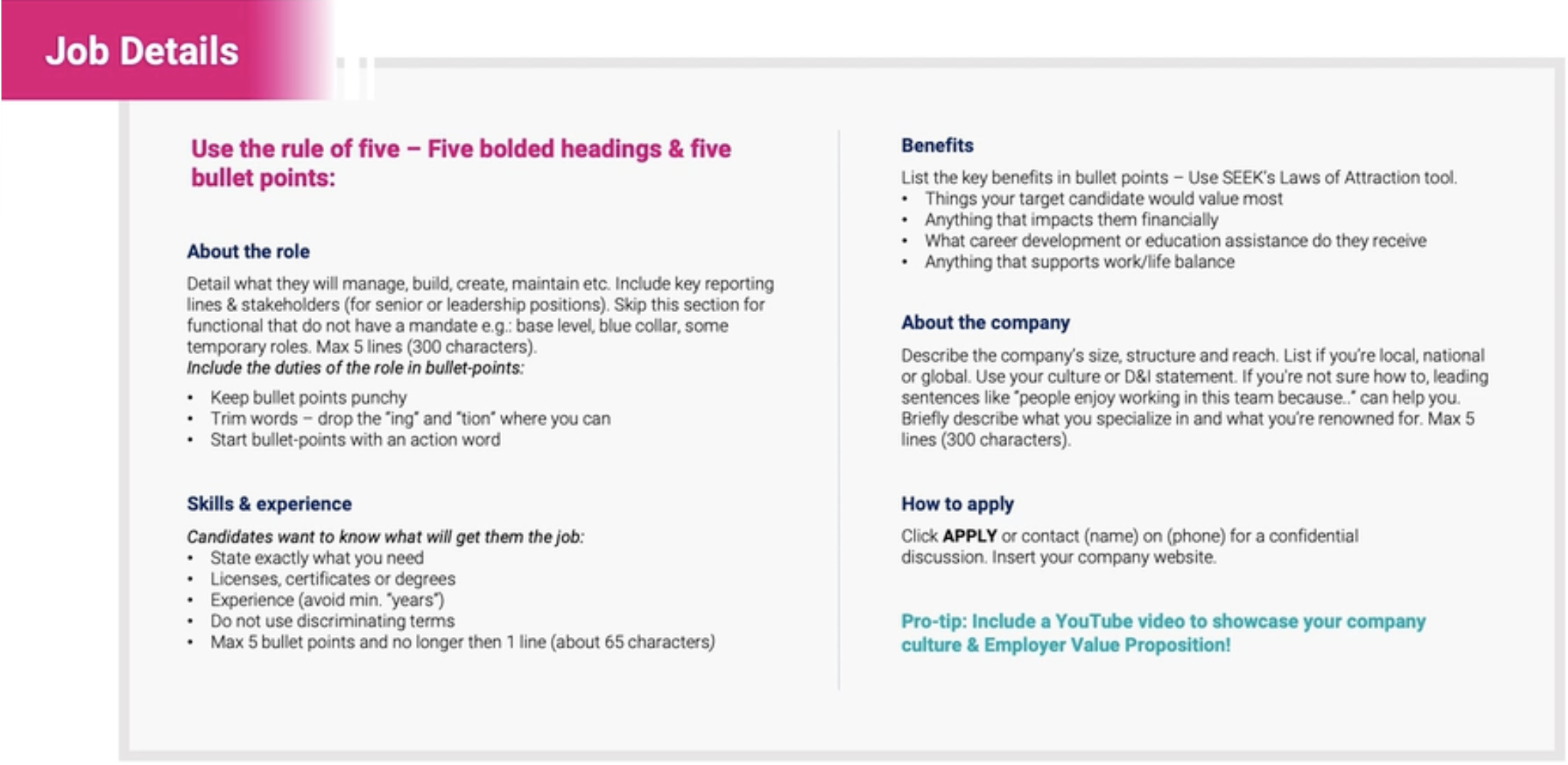 How to create quality job ads? - SEEK Employer